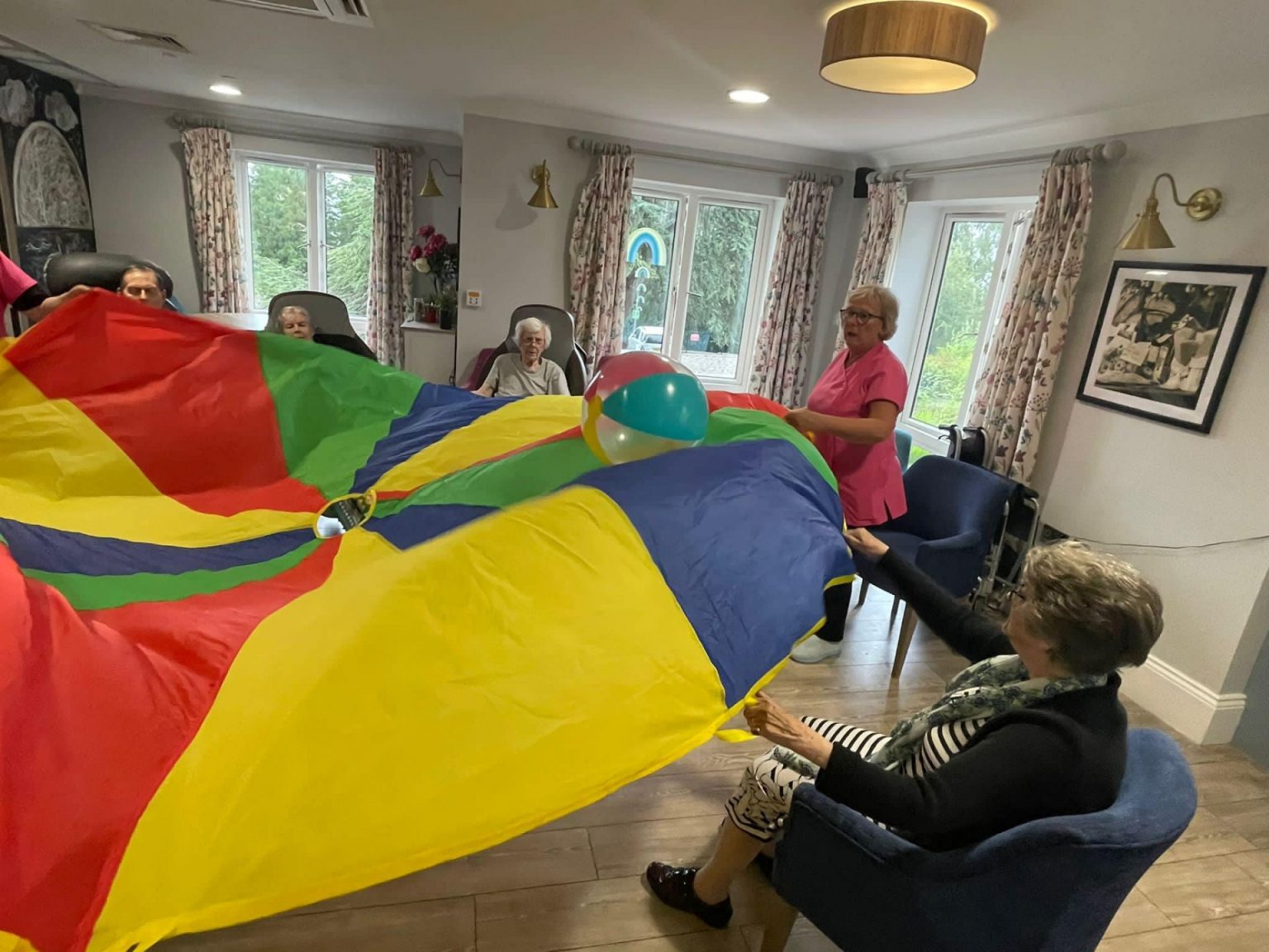 Parachute Exercise - Dormy Care Communities