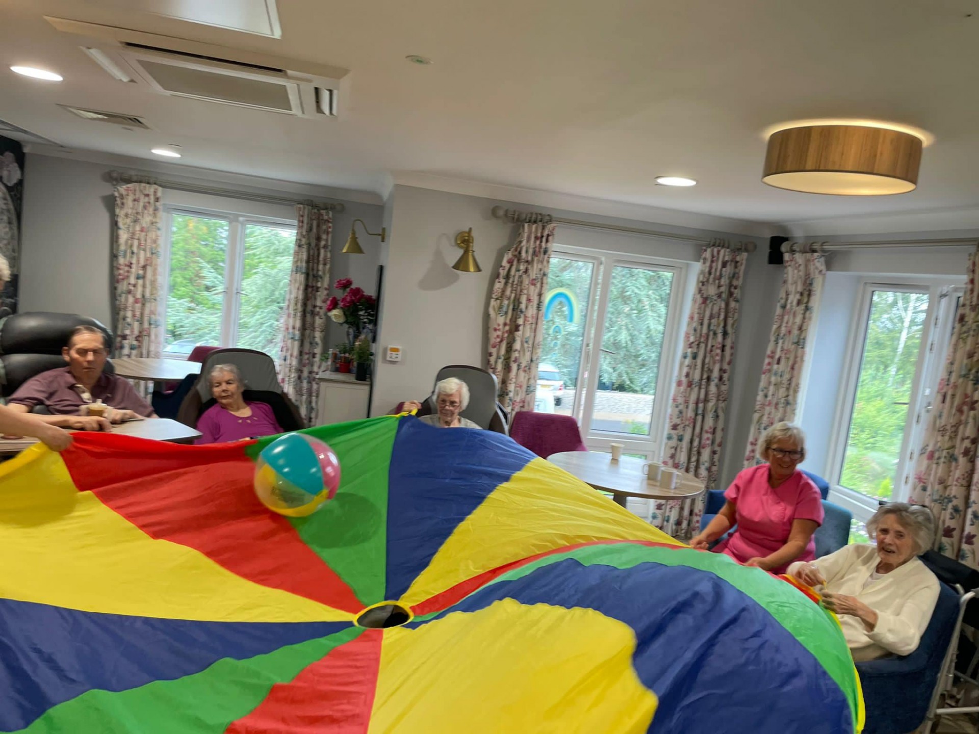Parachute Exercise - Dormy Care Communities